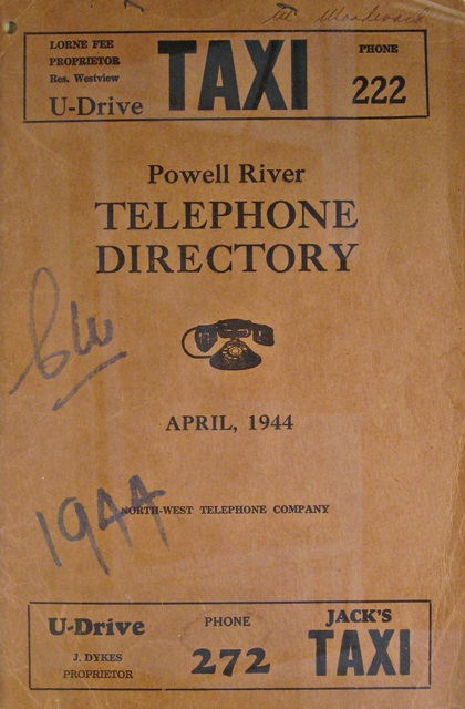 Powell River Phonebooks – qathet Museum & Archives