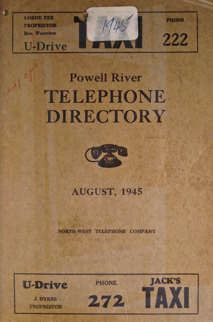 Powell River Phonebooks – qathet Museum & Archives